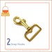 1 Inch Snap Hook, Shiny Brass Finish, 2 Piece Package, 25 Mm Bolt Style ...
