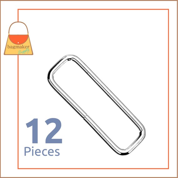 2 Inch Rectangular Wire Loop / Ring 4 Mm Nickel Finish 12 | Etsy