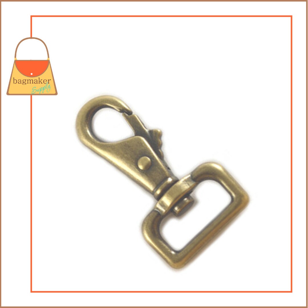 1 Inch Snap Hook Light Antique Brass Finish Metal Swivel - Etsy