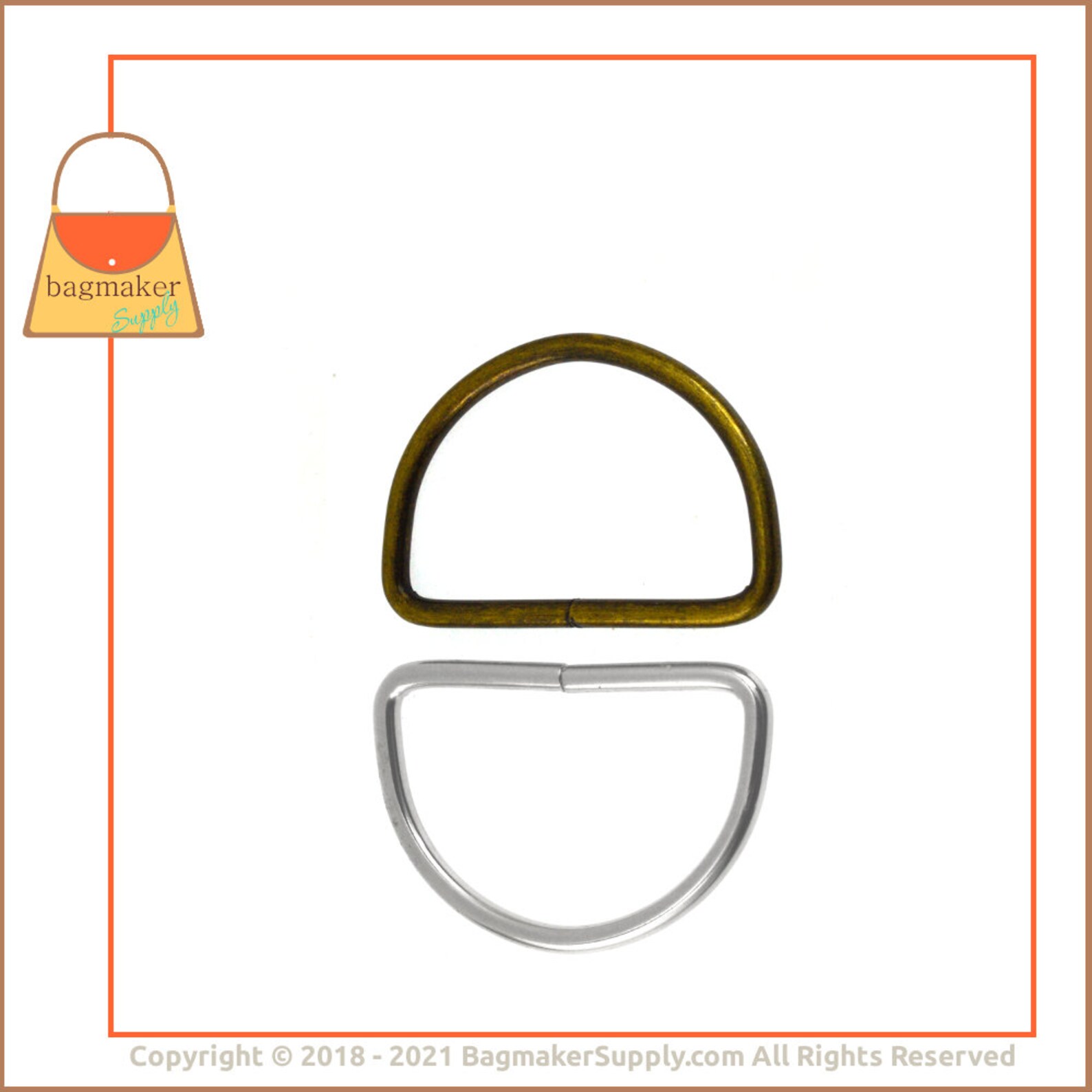 2 Inch D Ring Antique Brass Finish Not Welded 4 Mm Gauge 4 - Etsy