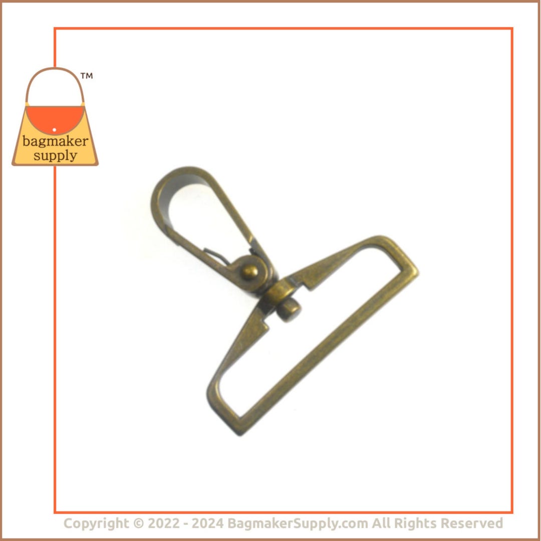 2 Inch Oval Spring Gate Swivel Snap Hook, Antique Brass Finish, 50 Mm ...