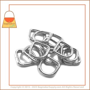 3/8 Inch D Ring Nickel Finish 6 Pieces Small 9.5 Mm D-ring - Etsy