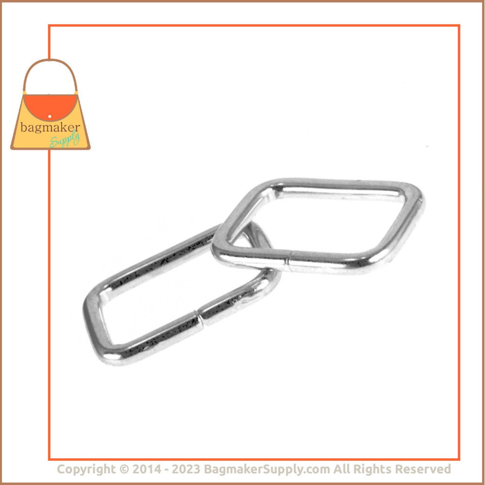 3/4 Inch Rectangle Loop Nickel Finish 36 Pieces 19 Mm - Etsy