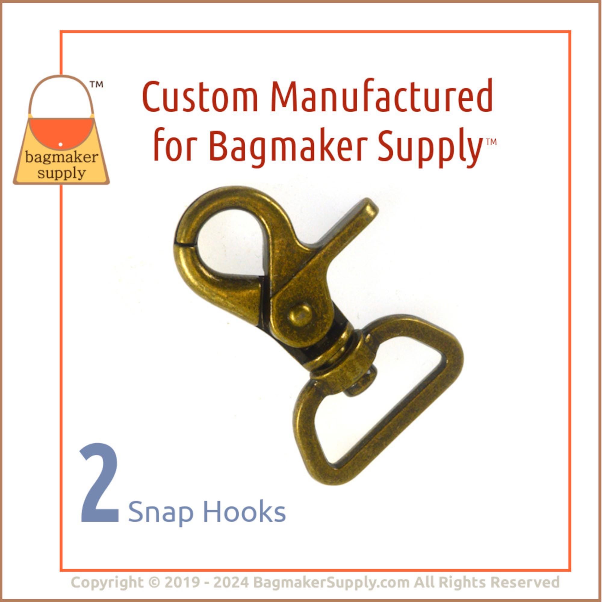 1 Inch Trigger Style Swivel Snap Hook, Antique Brass Finish, 2 Pack, 25 ...