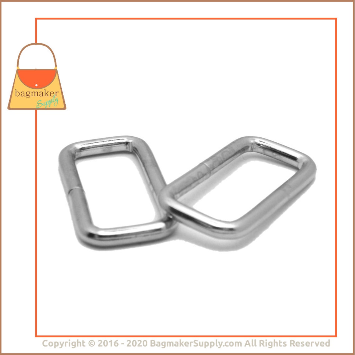 1-1/4 Inch Rectangle Ring 3.75 mm Gauge Nickel Finish 6 | Etsy