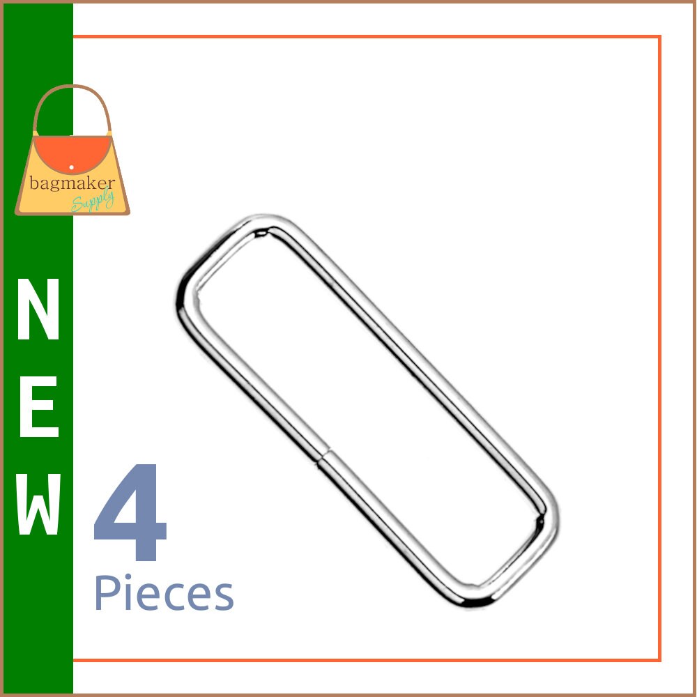 2 Inch Rectangular Wire Loop / Ring 4 mm Nickel Finish 4 | Etsy