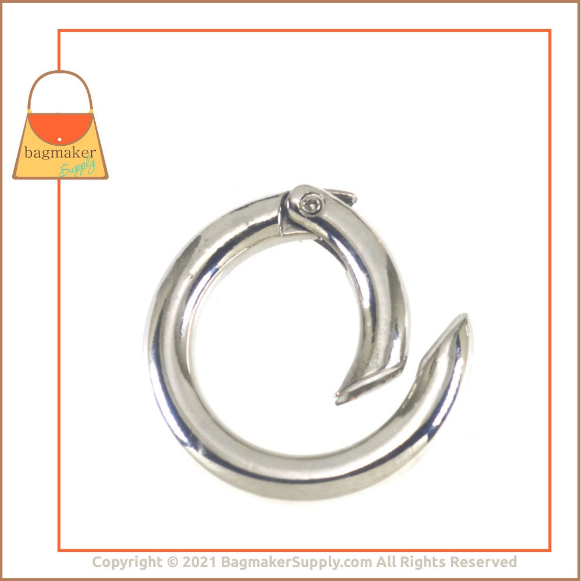 1 Inch Cast Spring Gate Ring Nickel Finish 2 Pieces 25 Mm - Etsy