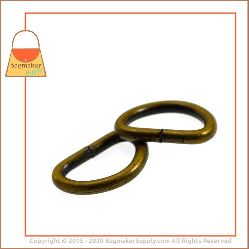 3/4 Inch D Ring Antique Brass Finish 18 Pieces Handbag - Etsy