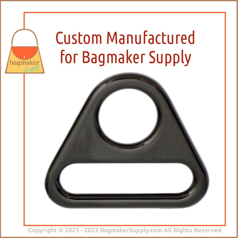 1 Inch Triangle Double Ring, Deluxe Black Nickel Finish, 18 Pack, 25 Mm ...