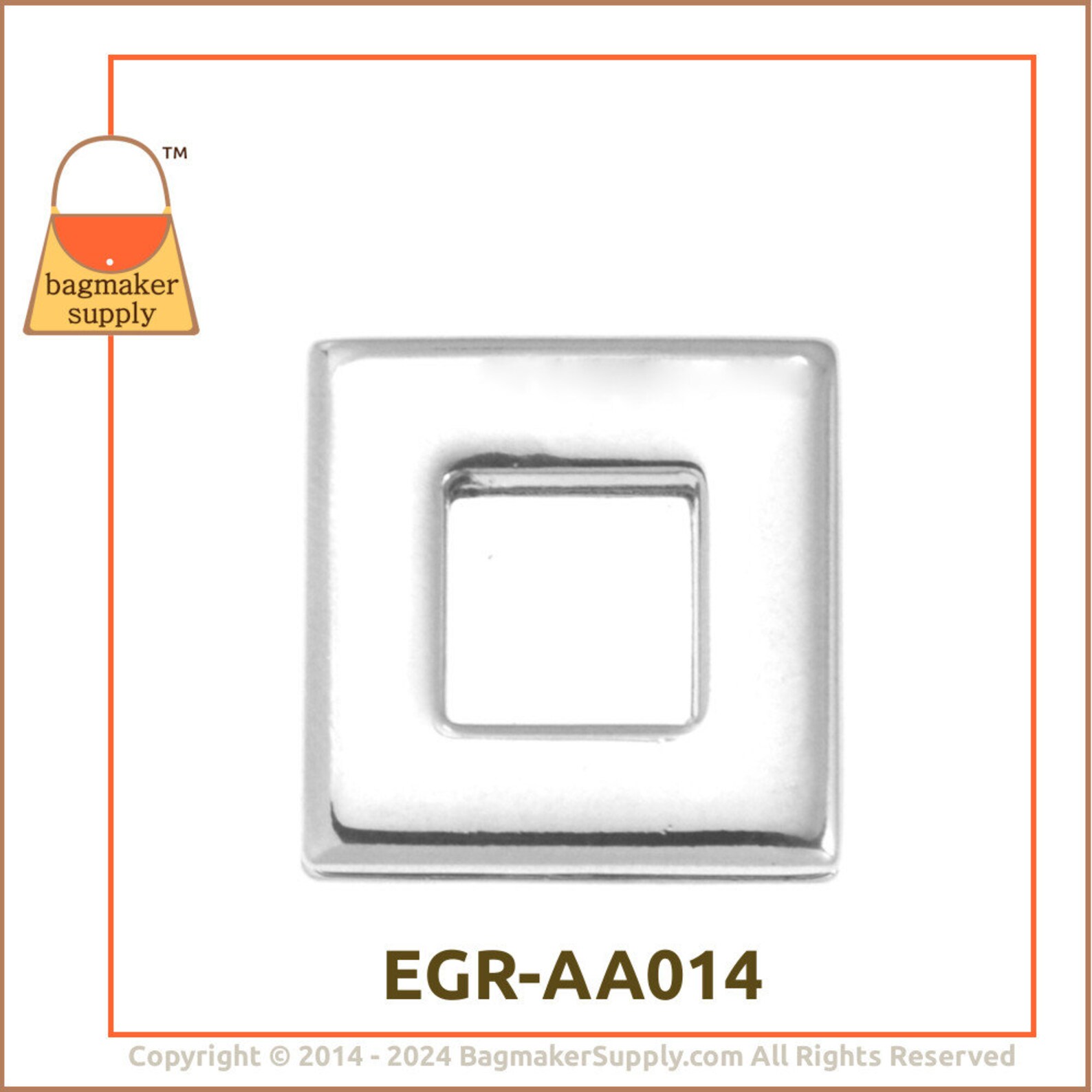 3/8 Inch Square Screw Back Eyelet, Nickel Finish, 18 Eyelets, .375 Inch ...