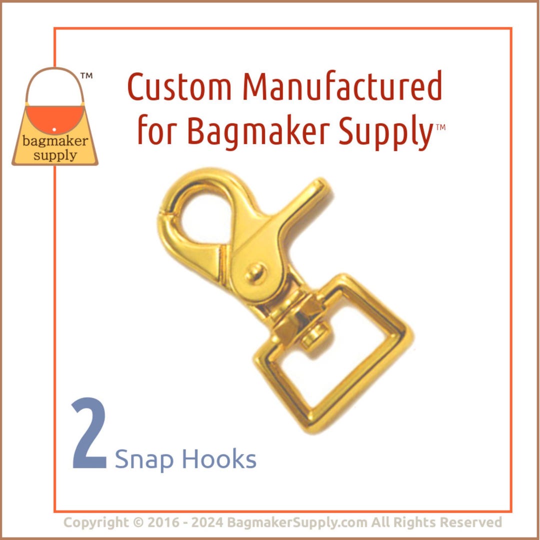 3/4 Inch Snap Hook, Deluxe Gold Finish, 2 Pack, 19 Mm Heavy Trigger ...