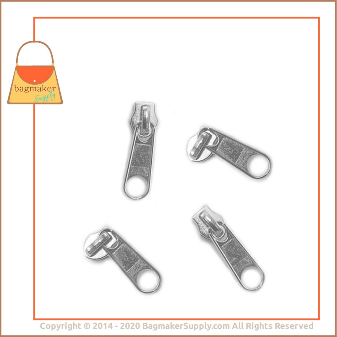 Metal Long Tab Zipper Pull / Slide Nickel Finish for Size 5 - Etsy