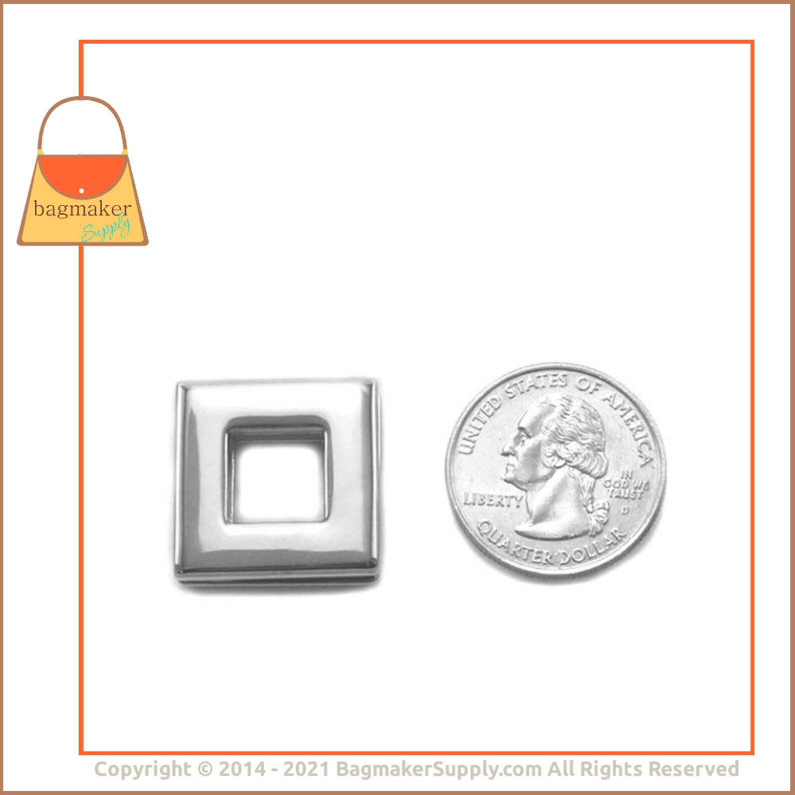 3/8 Inch Square Screw Back Eyelet Nickel Finish 18 Eyelets - Etsy