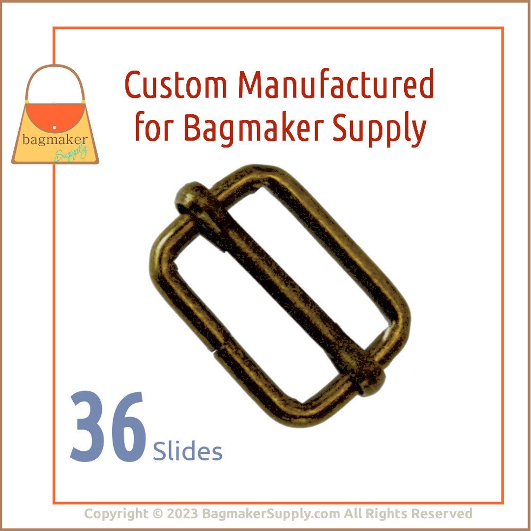 3/4 Inch Moving Bar Slide, Antique Brass Finish, 36 Pack, 19 Mm Movable ...