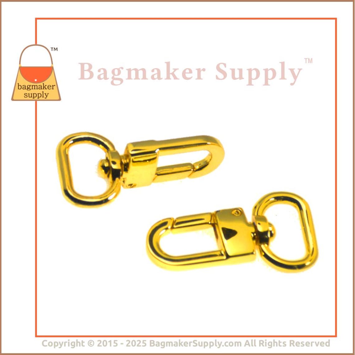 5/8 Inch Swivel Snap Hook, Gold Finish. Lobster Claw, 2 Pieces, Great ...