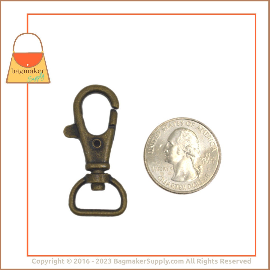 1/2 Inch Trigger Style Swivel Snap Hook Antique Brass Finish - Etsy