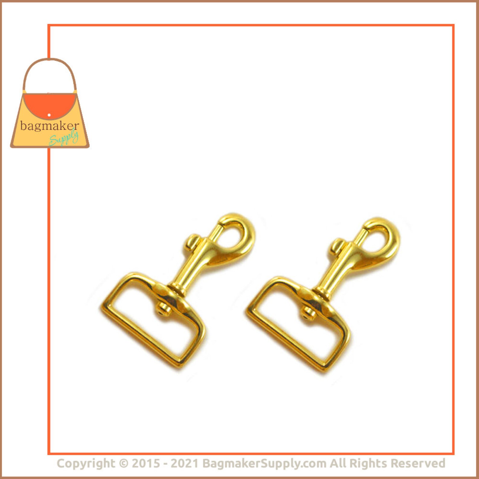 1 Inch Snap Hook Shiny Brass Finish 2 Piece Package 25 Mm - Etsy