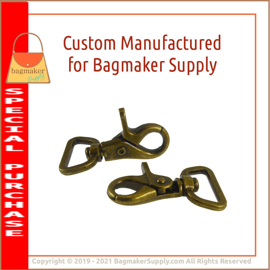 1 Inch Trigger Style Swivel Snap Hook Antique Brass Finish 2 - Etsy