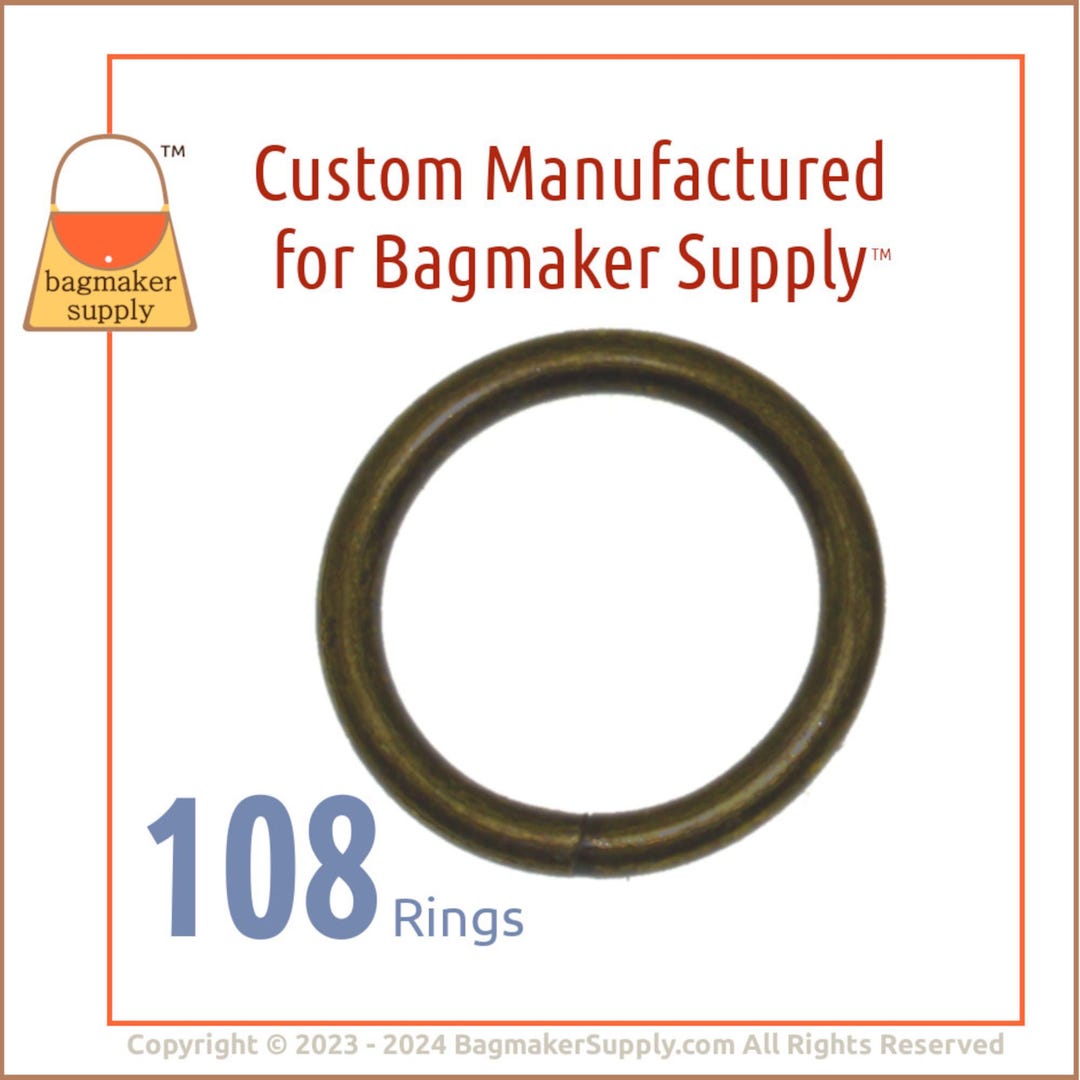 3/4 Inch O Ring, Antique Brass / Bronze Finish, 108 Pieces, 19 Mm O ...