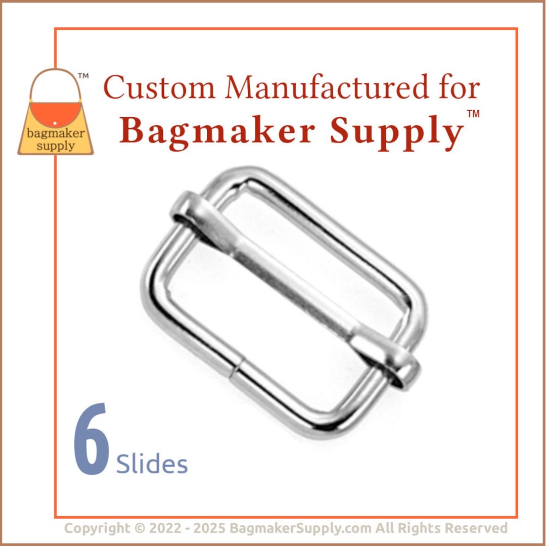 1 Inch Moving Bar Slide, Shiny Nickel Finish, 25 Mm, 3.75 Mm Gauge, 6 ...