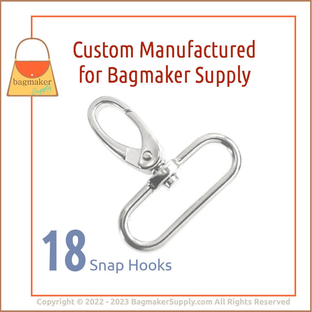 1-1/2 Inch Oval Spring Gate Swivel Snap Hook Shiny Nickel - Etsy