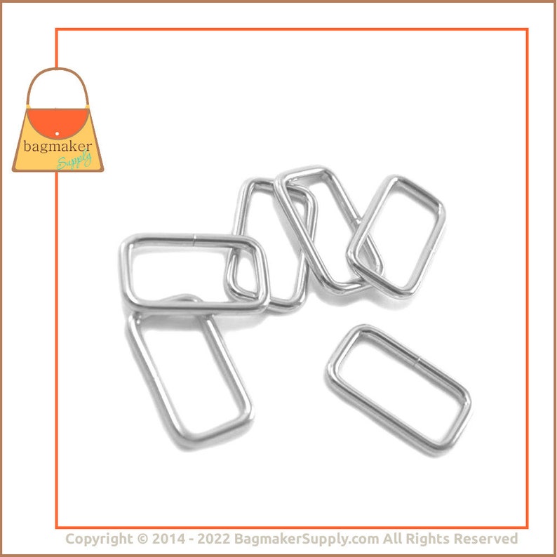 1 Inch Rectangle Ring 3 Mm Gauge Nickel Finish 12 Pieces - Etsy