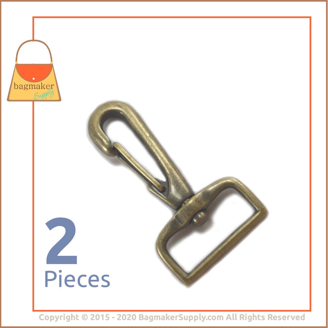 1 Inch Snap Hook Light Antique Brass Finish 2 Pieces Swivel - Etsy