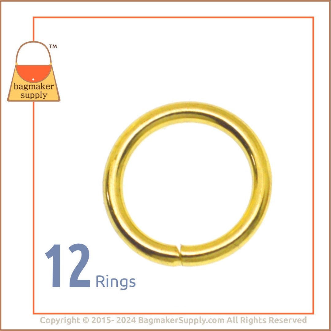 1/2 Inch O Ring, Brass Finish, 12 Pieces, Small 13 Mm Jumper Ring 2 Mm ...