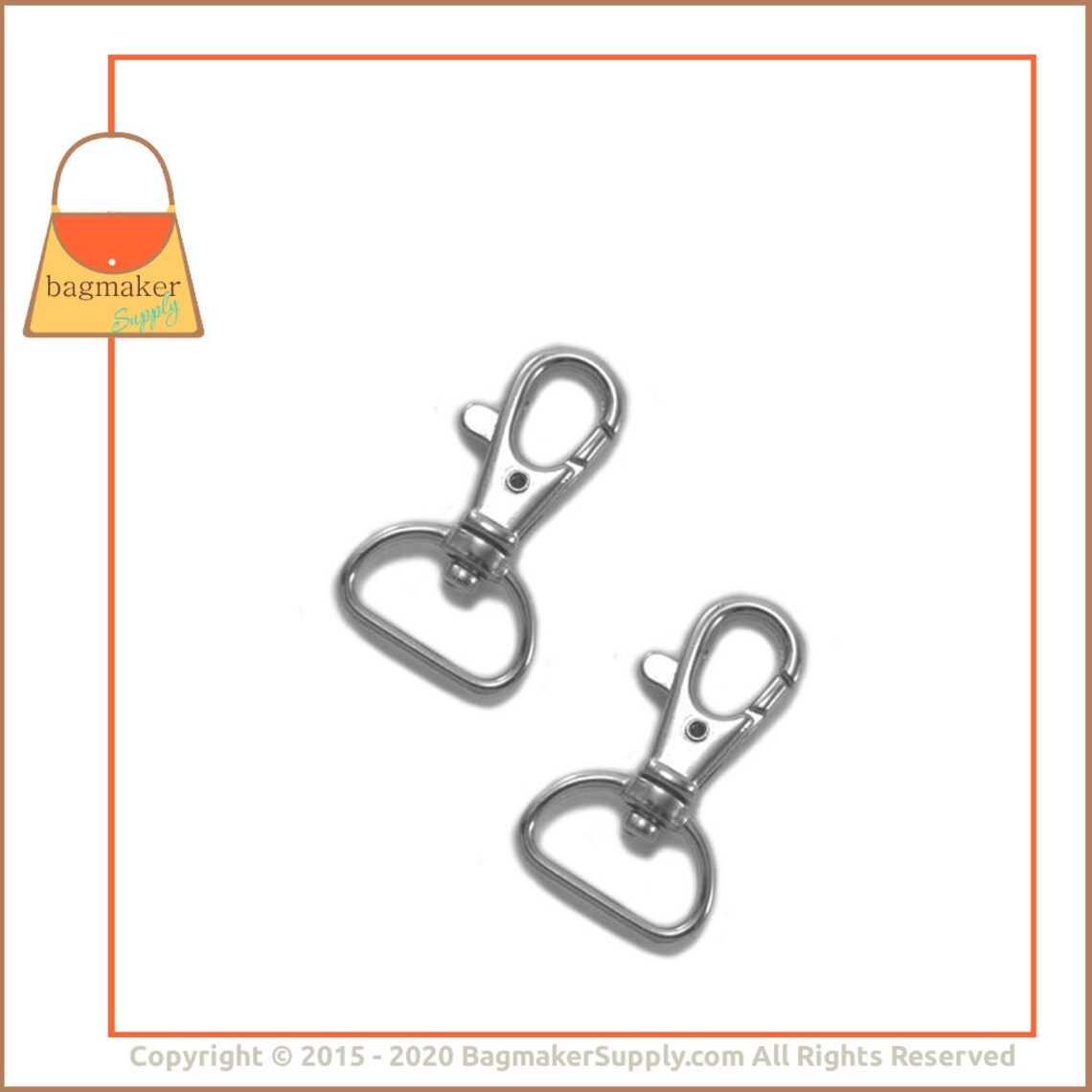 3/4 Inch Snap Hook Trigger Style Nickel Finish 2 Pieces | Etsy