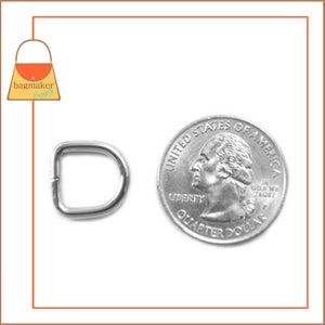 3/8 Inch D Ring Nickel Finish 6 Pieces Small 9.5 Mm D-ring - Etsy