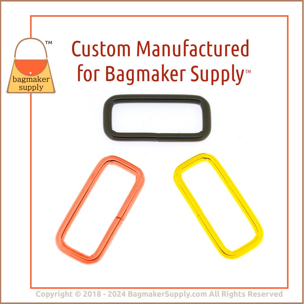 1-1/2 Inch Rectangle Ring, Gold Finish, 18 Piece Package, Rectangular ...