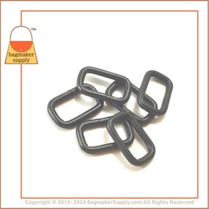 1 Inch Rectangle Ring, Black Satin Finish, 4 Pieces, 25 Mm Rectangular ...