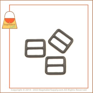 1 Inch Slide Black Finish 6 Pieces 25 Mm Metal Triglide for - Etsy