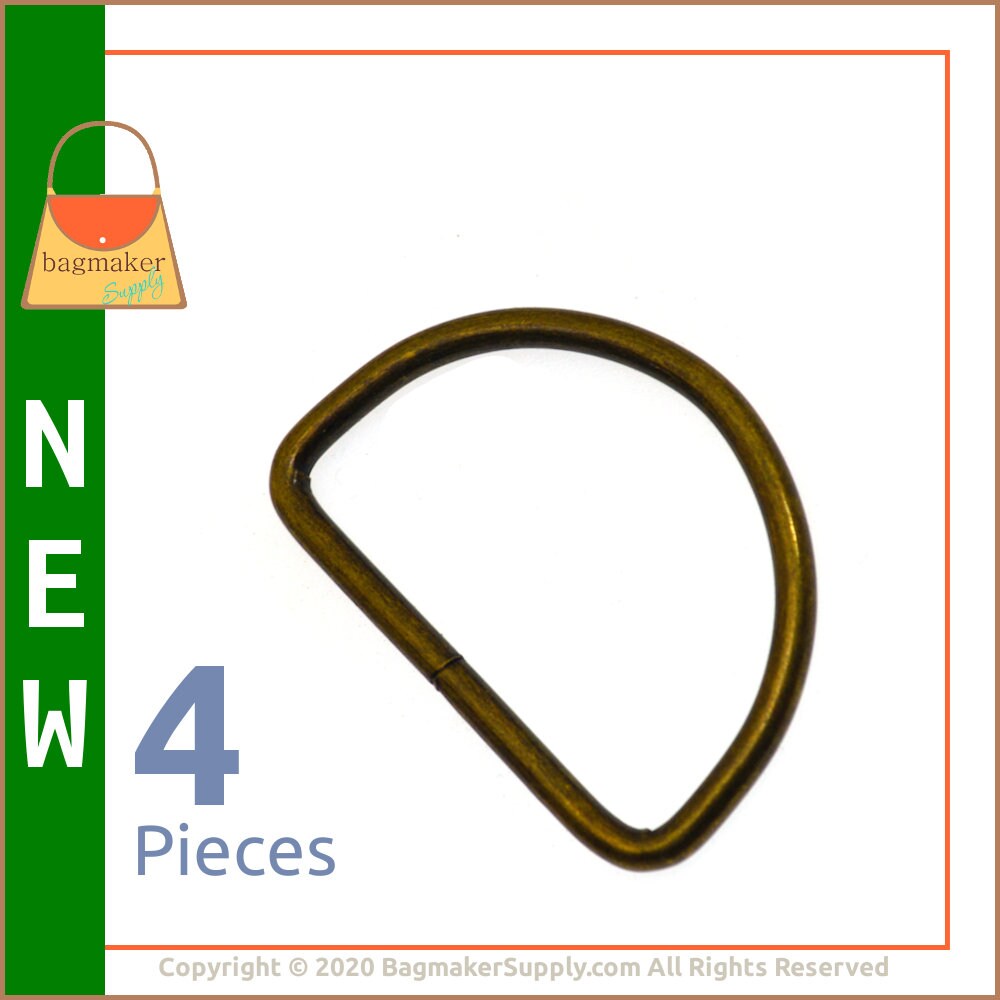 2 Inch D Ring Antique Brass Finish Not Welded 4 mm Gauge 4 | Etsy