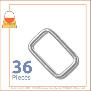 3/4 Inch Rectangle Loop Nickel Finish 36 Pieces 3/4 - Etsy