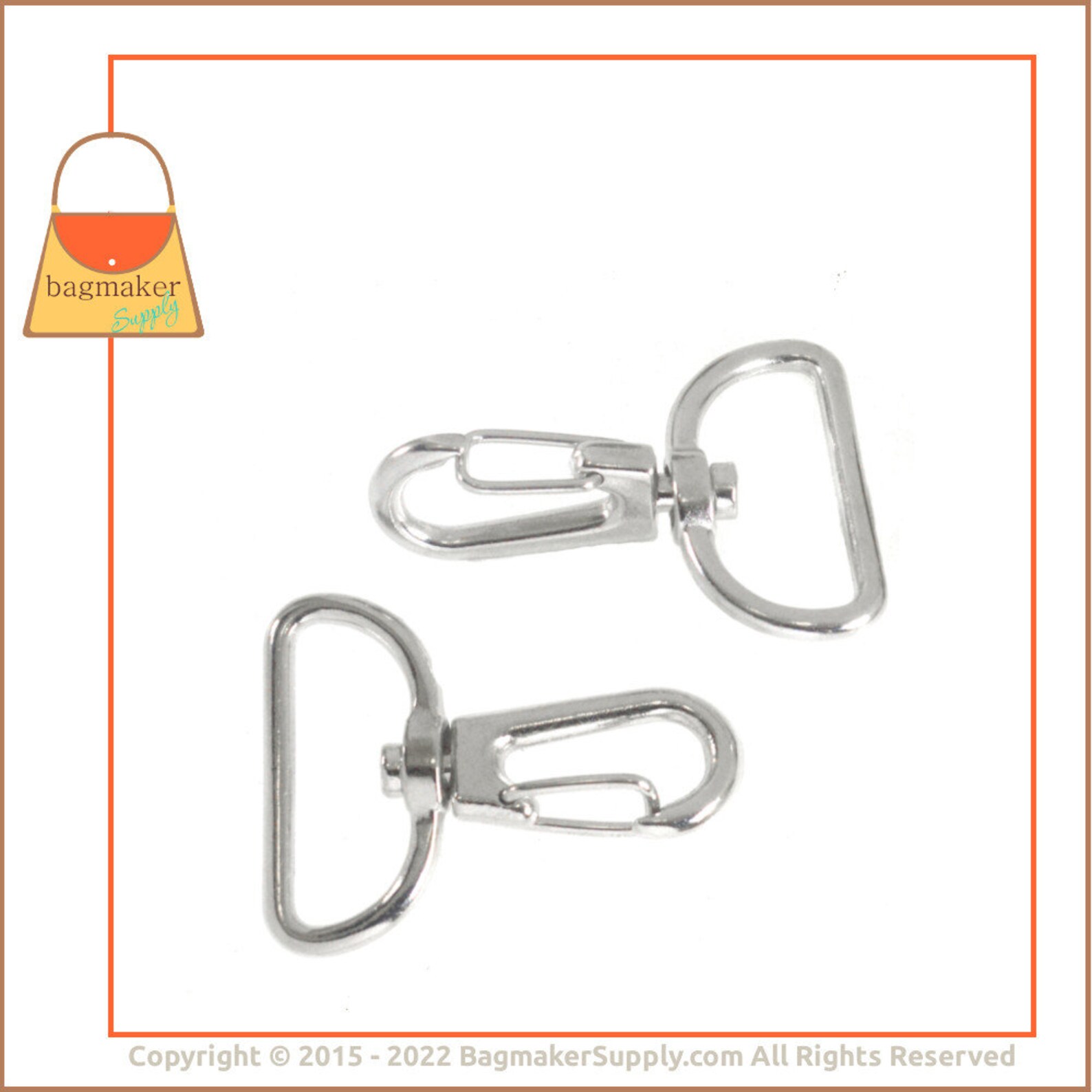 1 Inch Swivel Snap Hook Nickel Finish 6 Pieces 25 Mm Spring - Etsy