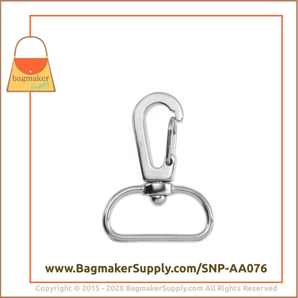 1 Inch Swivel Snap Hook Nickel Finish 6 Pieces 25 Mm Spring | Etsy