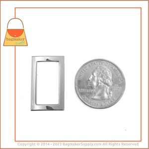 3/4 Inch Rectangle Ring Nickel Finish 2 Pieces 19 Mm Flat - Etsy