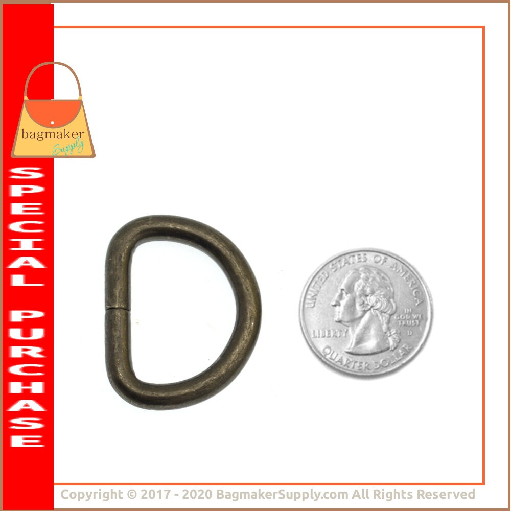 1 Inch D Ring Dark Antique Silver / Light Gunmetal Finish 2 | Etsy