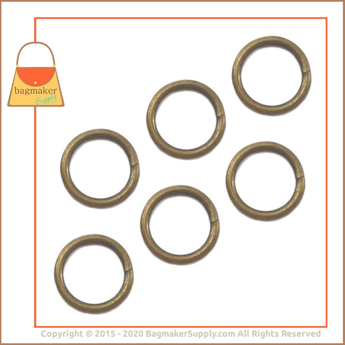 3/4 Inch O Ring Antique Brass / Bronze Finish 18 Pieces | Etsy