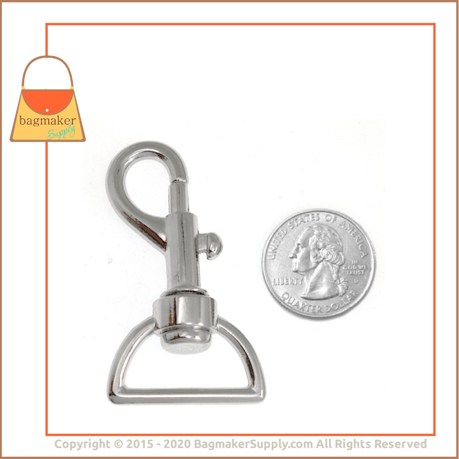 1 Inch Snap Hook Nickel Finish 2 Pieces Bolt Style Swivel - Etsy