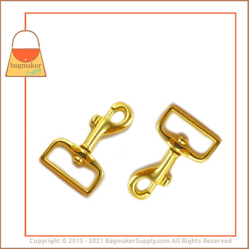 1 Inch Snap Hook Shiny Brass Finish 2 Piece Package 25 Mm - Etsy