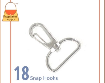 1 Inch Snap Hook, Black Nickel Finish, Lobster Claw, 2 Pieces, 25 Mm ...