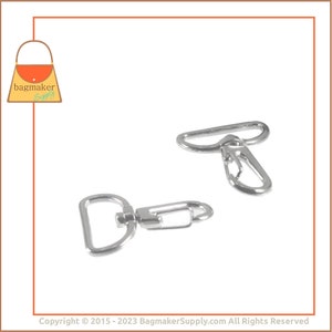 1 Inch Swivel Snap Hook Nickel Finish 6 Pieces 25 Mm Spring - Etsy