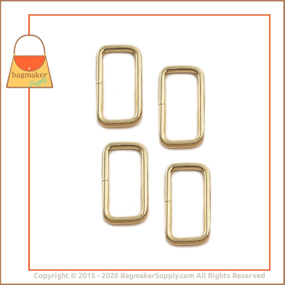 1-1/4 Inch Rectangular Wire Loop / Ring Brass Finish 36 | Etsy