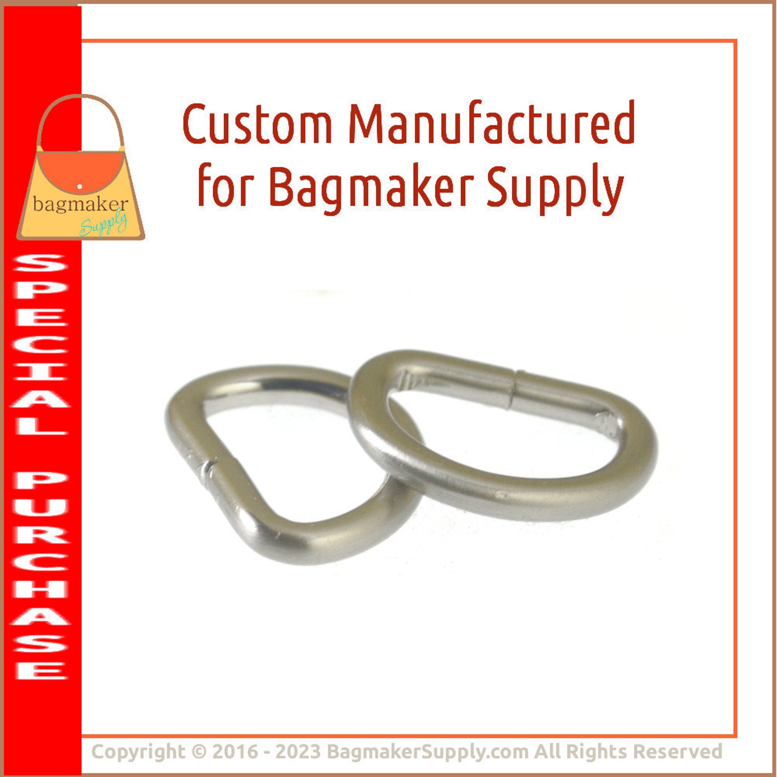 3/4 Inch D Ring Deluxe Brushed Nickel Finish 12 Pieces .75 - Etsy