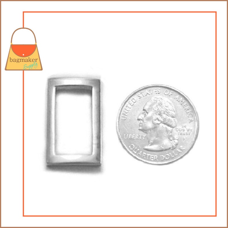 3/4 Inch Rectangular Flat Cast Ring Nickel Finish 6 Pieces | Etsy