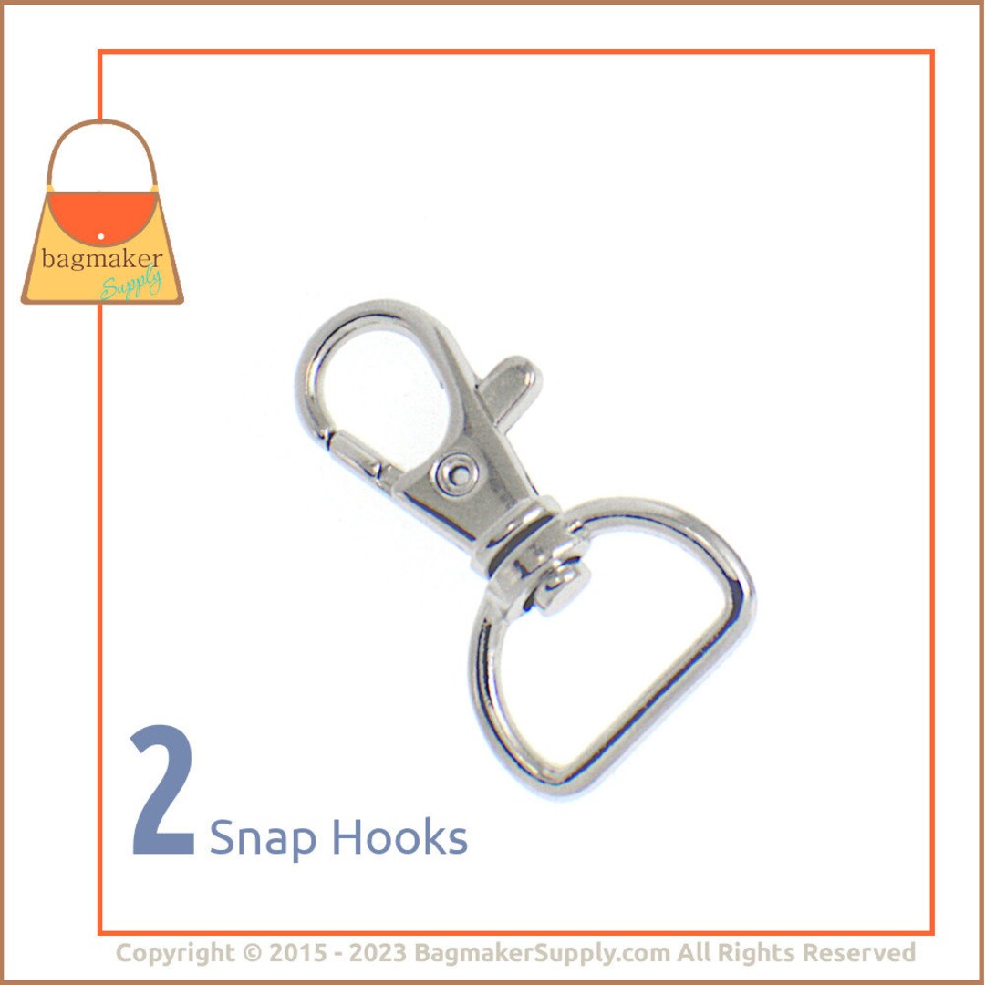 3/4 Inch Snap Hook Trigger Style Nickel Finish 2 Pieces 19 - Etsy