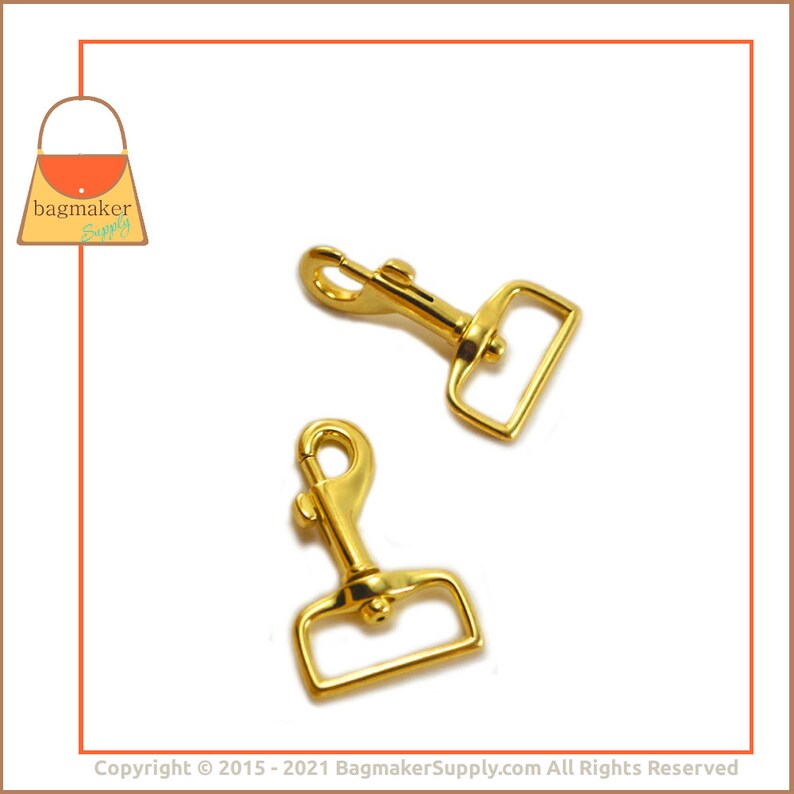 1 Inch Snap Hook Shiny Brass Finish 2 Piece Package 25 Mm - Etsy