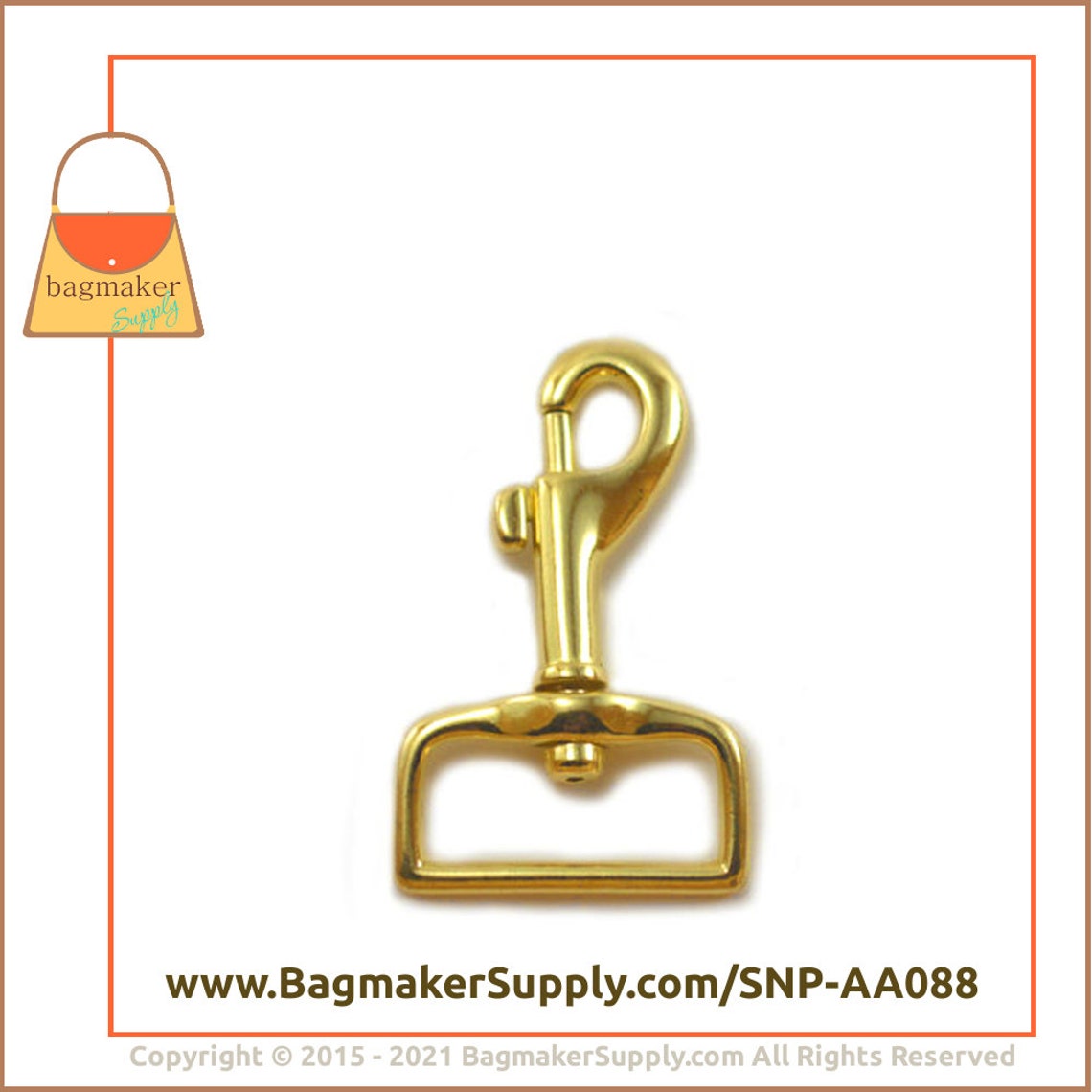 1 Inch Snap Hook Shiny Brass Finish 2 Piece Package 25 Mm - Etsy